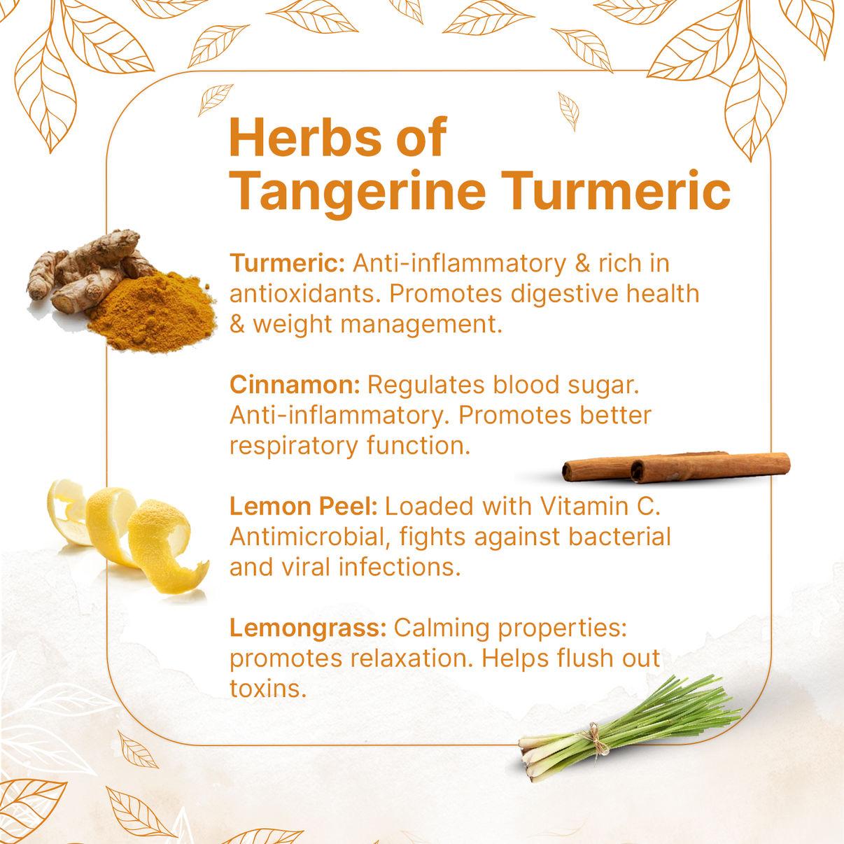 Tangerine Turmeric Tea, Ginger Tea For Cold And Sore Throat – Solshop