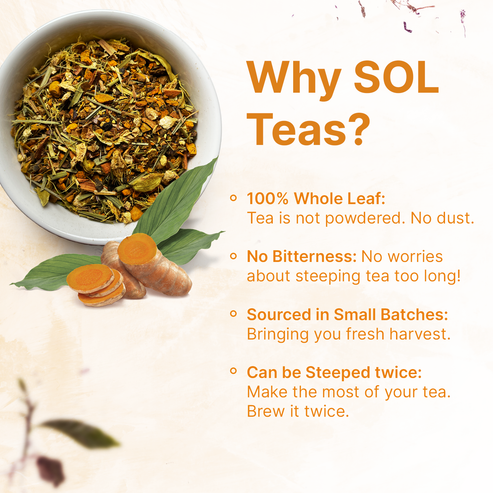 Tangerine Turmeric Tea, Ginger Tea For Cold And Sore Throat – Solshop